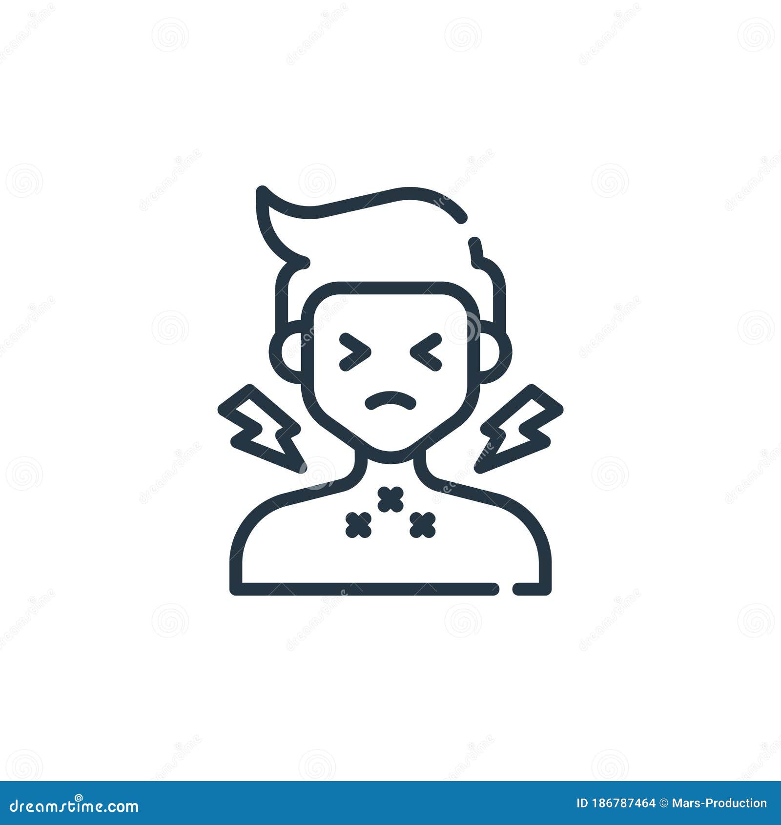 Sore Throat Vector Icon. Sore Throat Editable Stroke Stock Vector ...