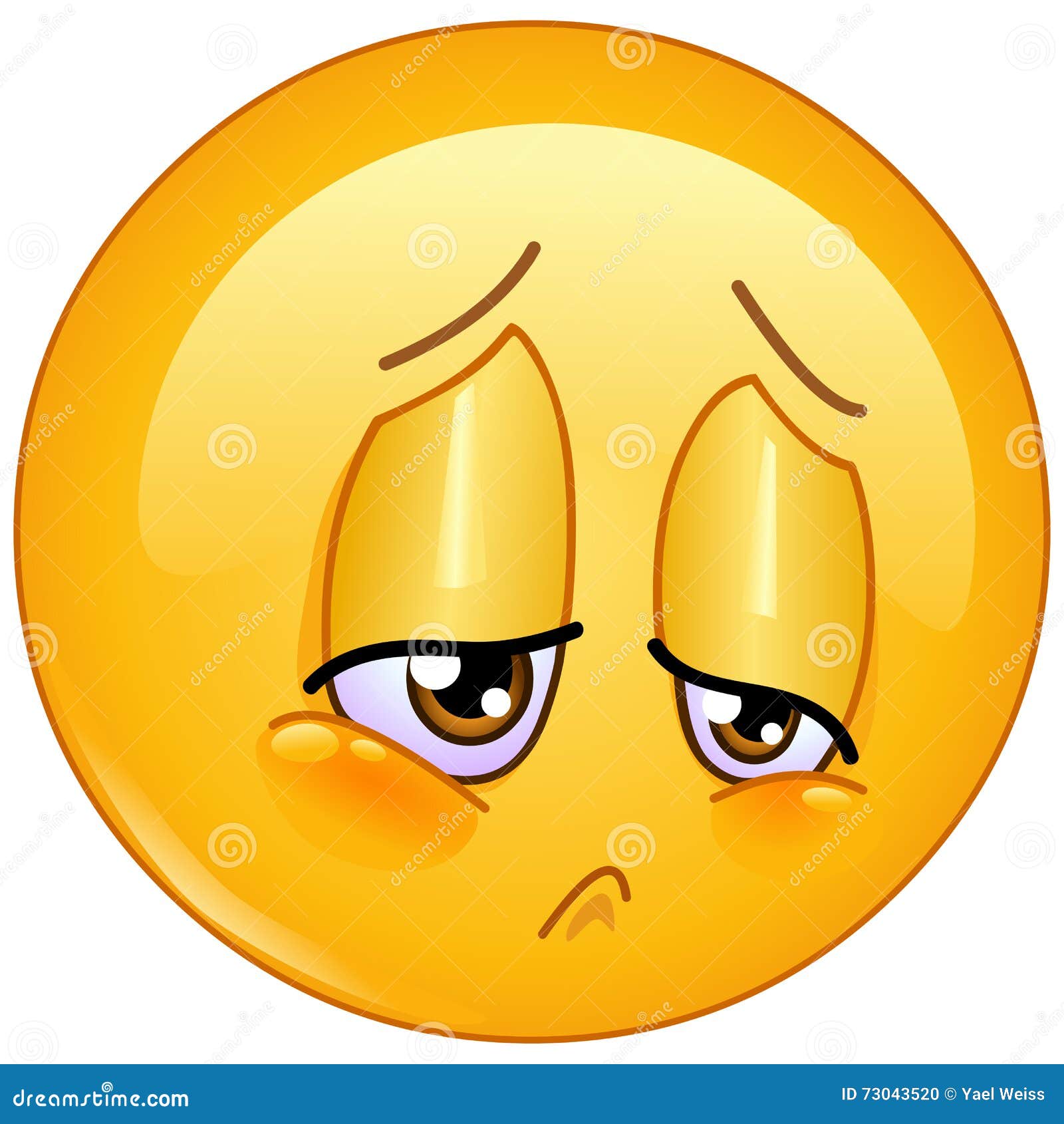 Sorge Emoticon vektor abbildung. Illustration von abbildung - 73043520