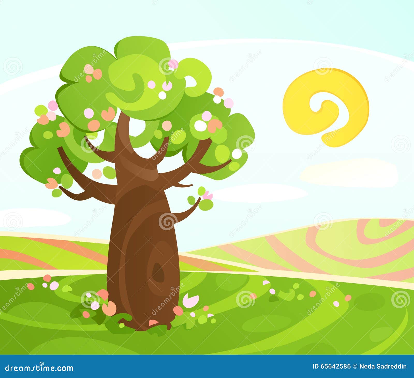 Sorgente illustrazione vettoriale. Illustrazione di campagna - 65642586