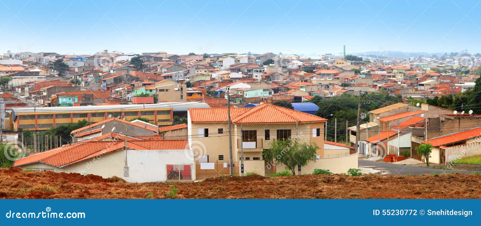 Sorocaba suburbs stock photo. Image of mega, evening - 55230772