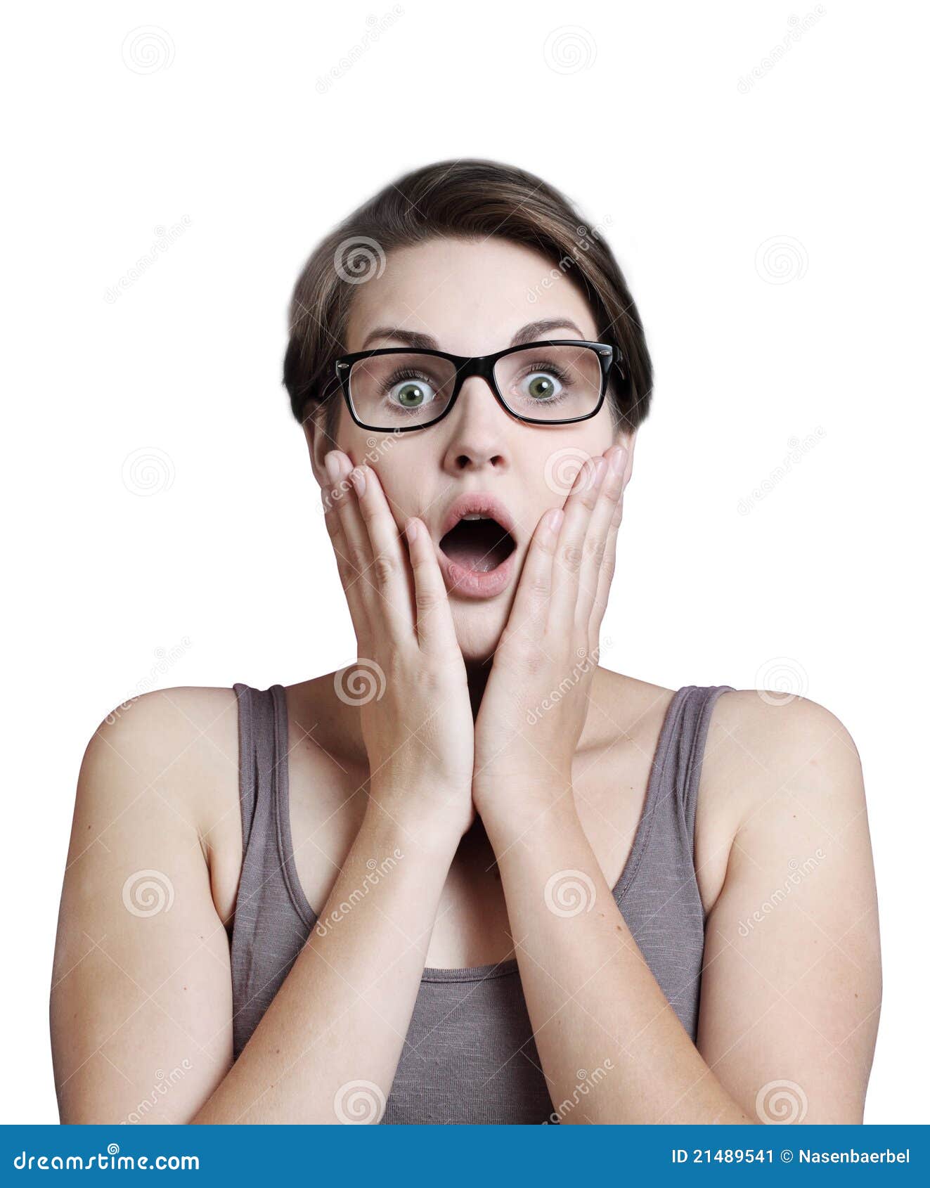 Sorprendido imagen de archivo. Imagen de fresco, manos - 21489541