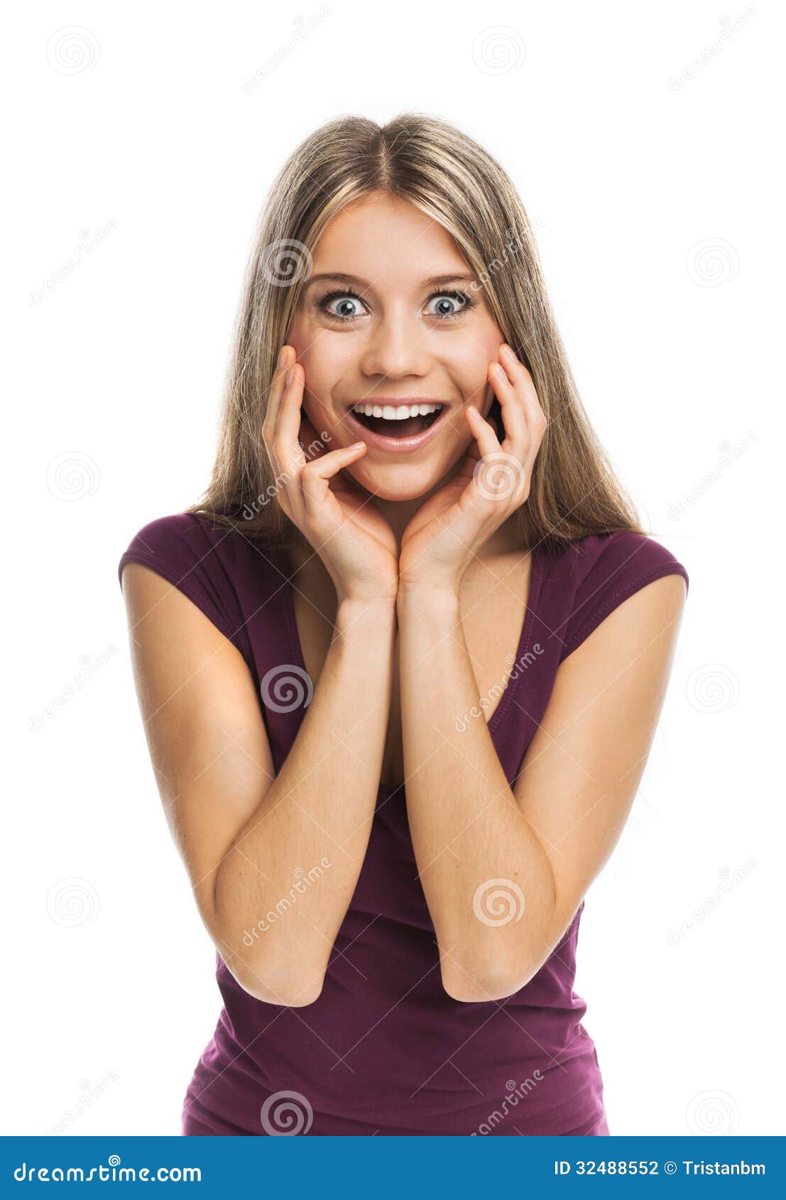 Sorprendido y tan bastante foto de archivo. Imagen de asombroso - 32488552