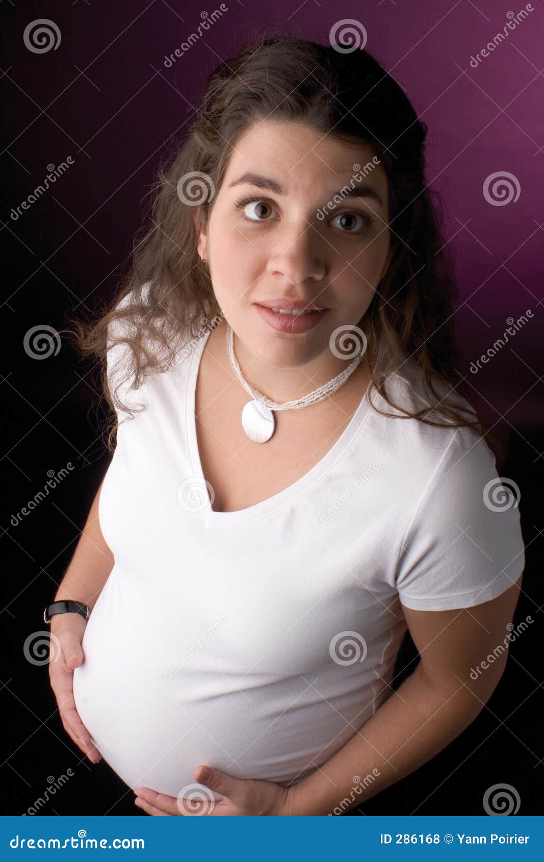 Sorpresa embarazada foto de archivo. Imagen de vientre - 286168