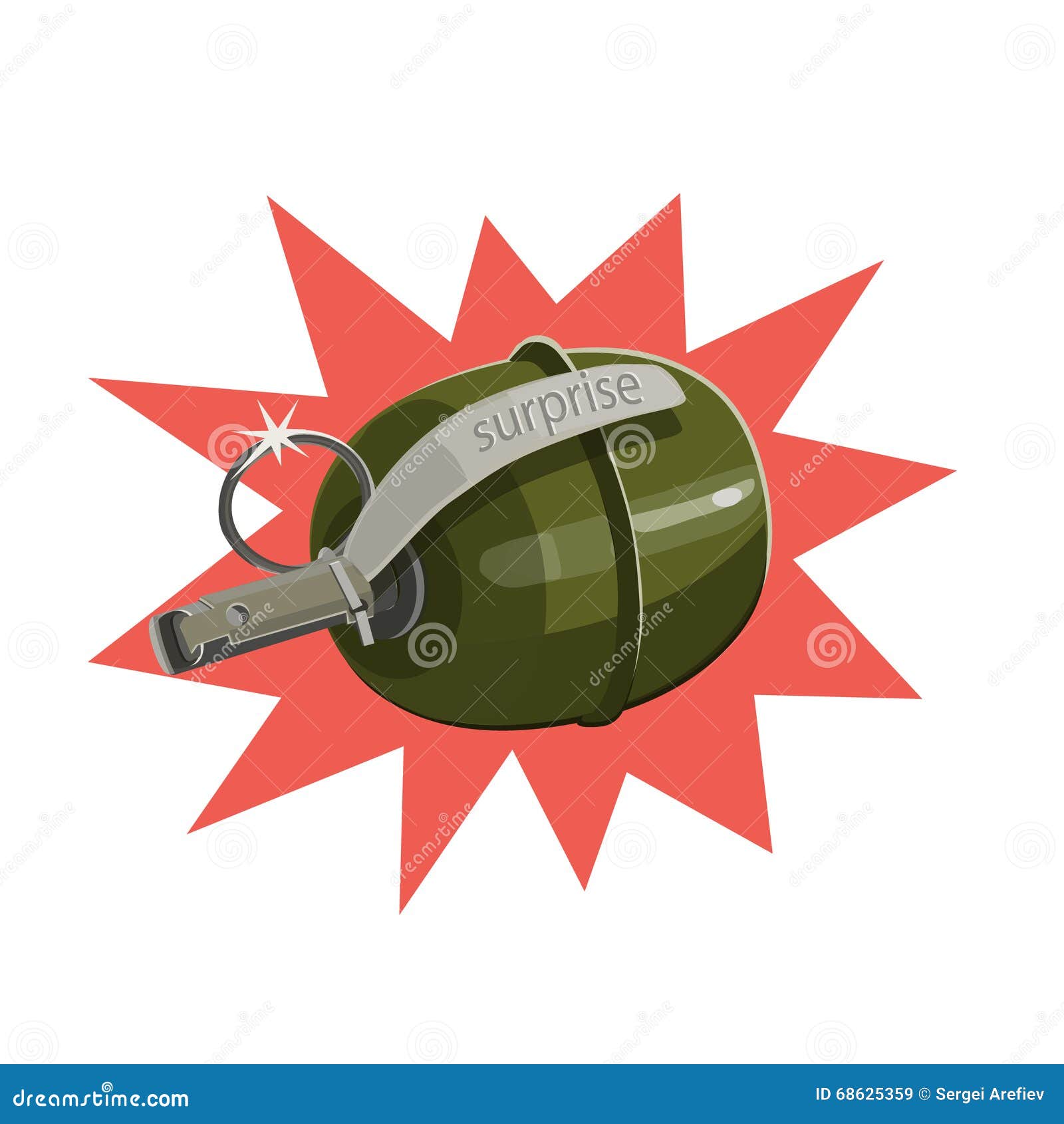 Sorpresa Explosiva De La Granada Ilustración del Vector - Ilustración ...