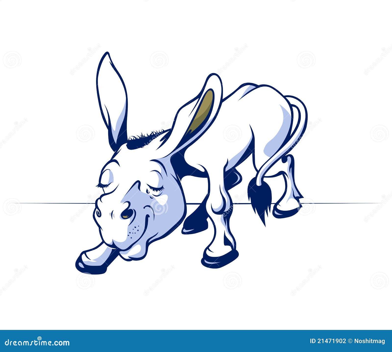 Sorriso Do Asno Dos Desenhos Animados Ilustração do Vetor - Ilustração ...