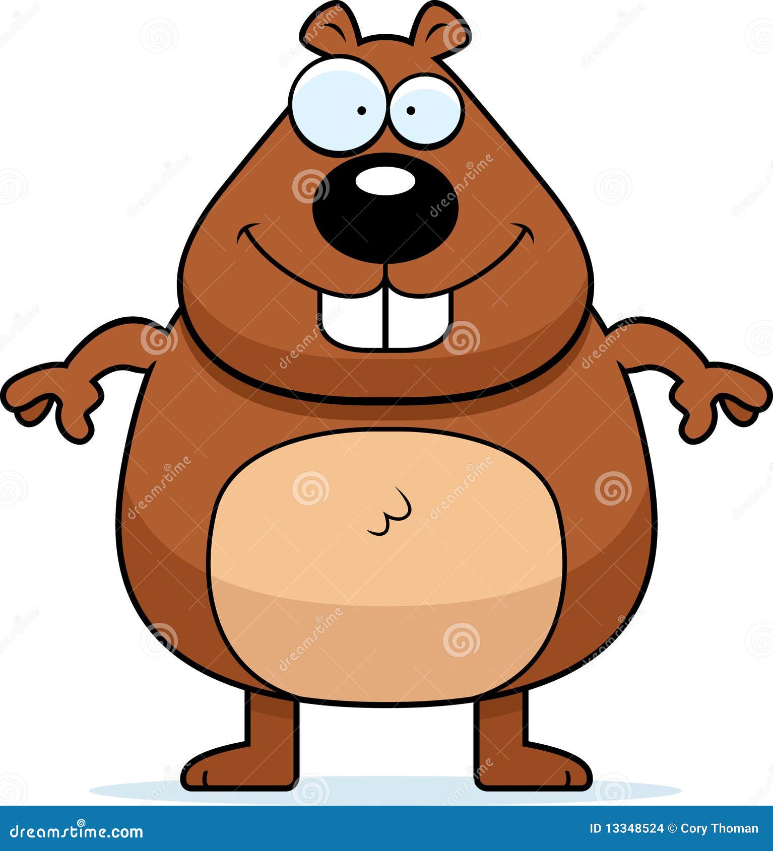 Sorriso do castor ilustração do vetor. Ilustração de sorrir - 13348524