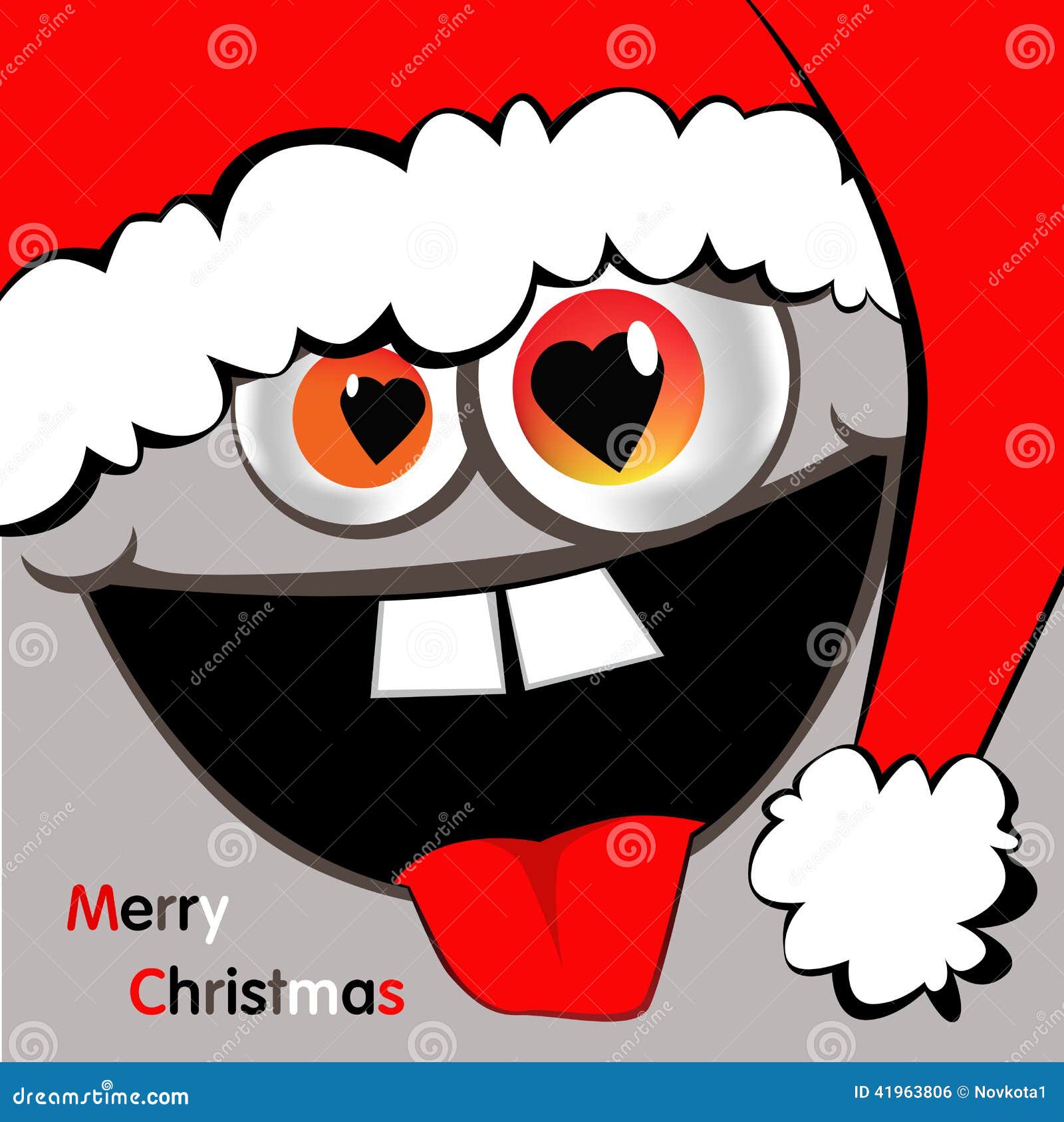 Sorriso do Feliz Natal ilustração stock. Ilustração de feliz - 41963806