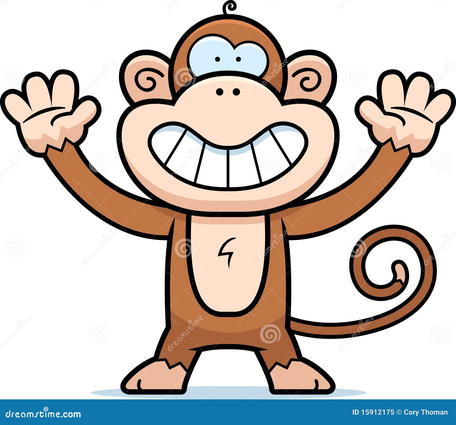 Sorriso do macaco ilustração do vetor. Ilustração de cartoon - 15912175