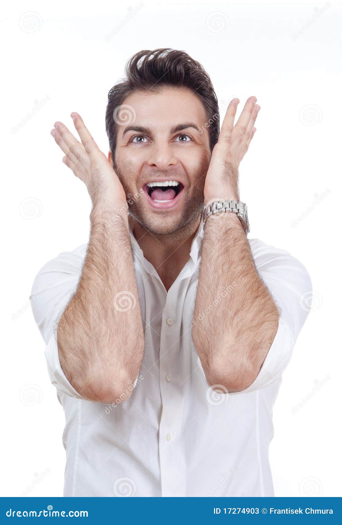 Sorriso Surpreendido Do Homem Imagem de Stock - Imagem de surpresa ...