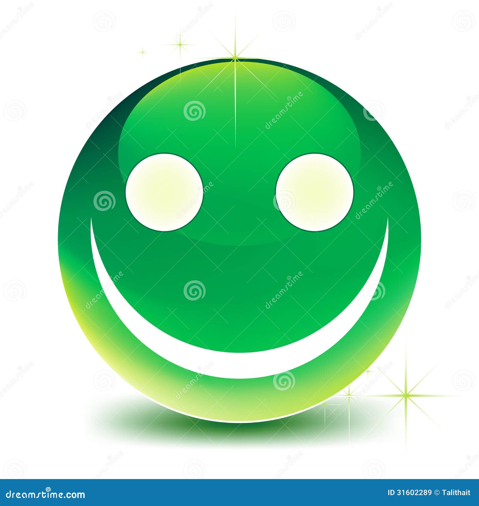 Sorriso verde illustrazione vettoriale. Illustrazione di contatto ...