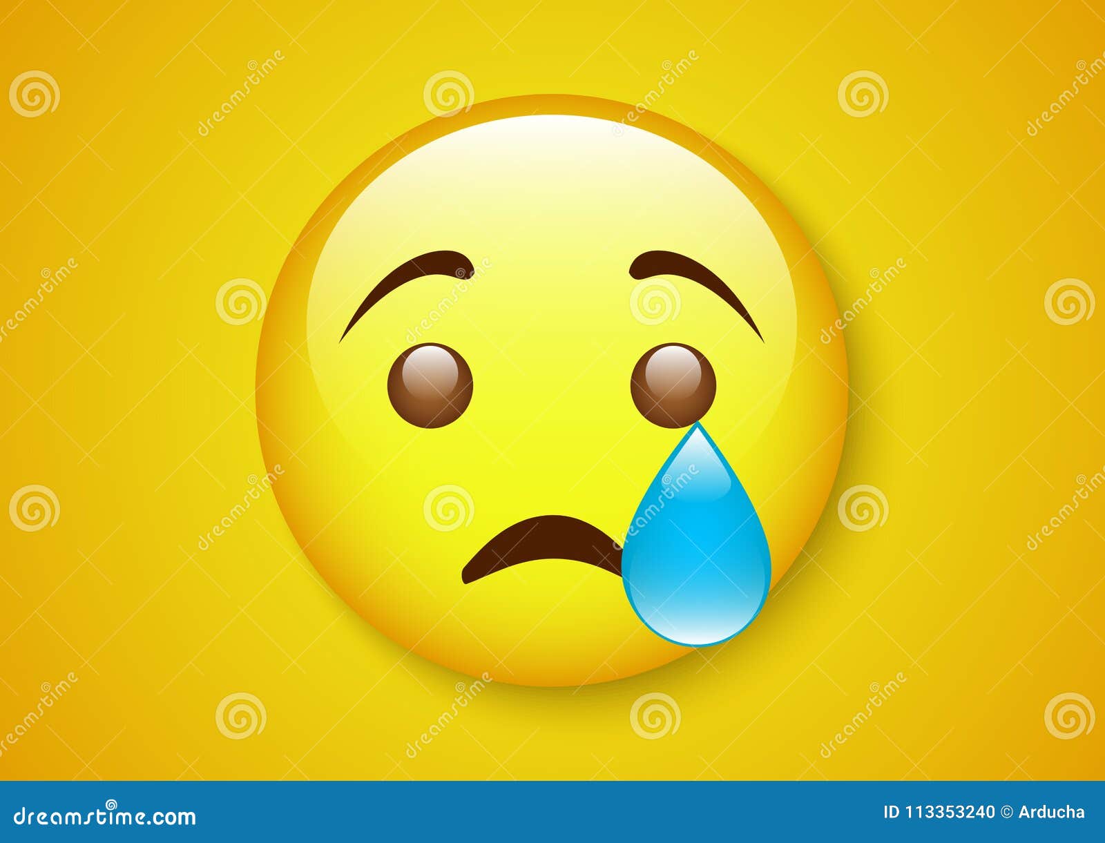 Sorrow icon face stock vector. Illustration of face - 113353240