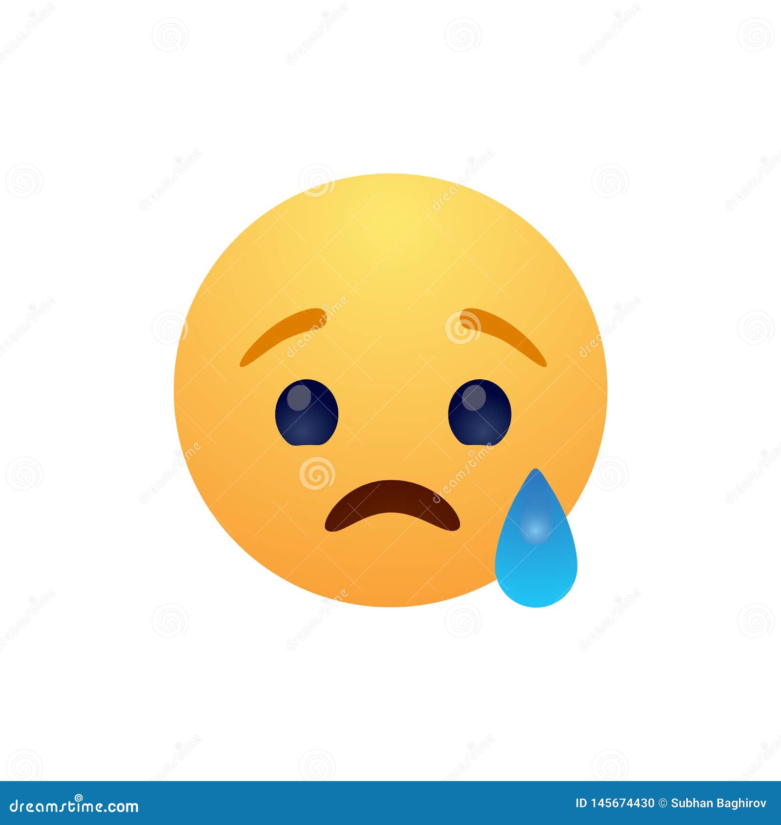 Sorrow Sadness Emotion Simple Flat Style Vector Illustration Stock ...