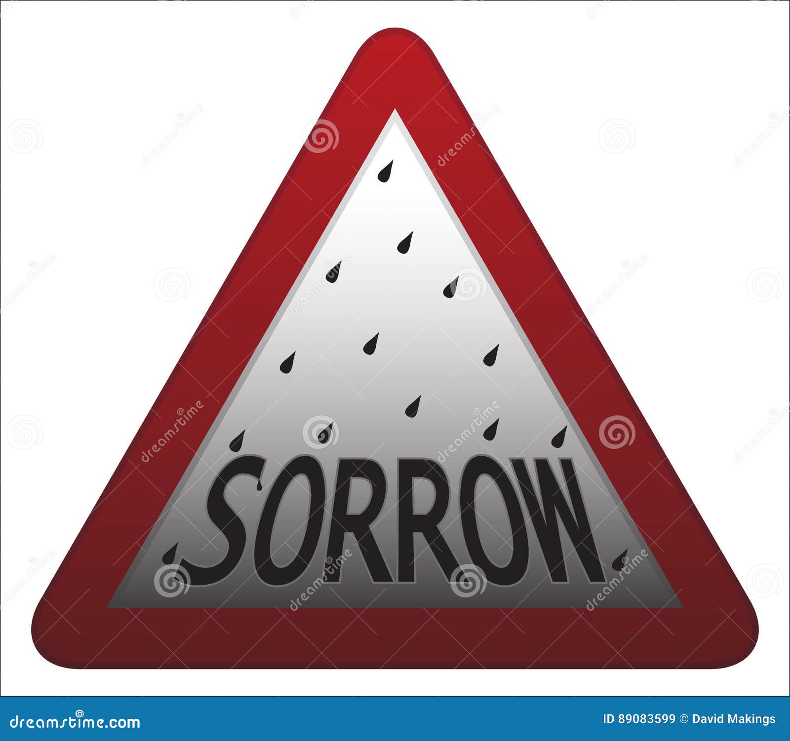 Sorrow Signpost stock illustration. Illustration of feelings - 89083599