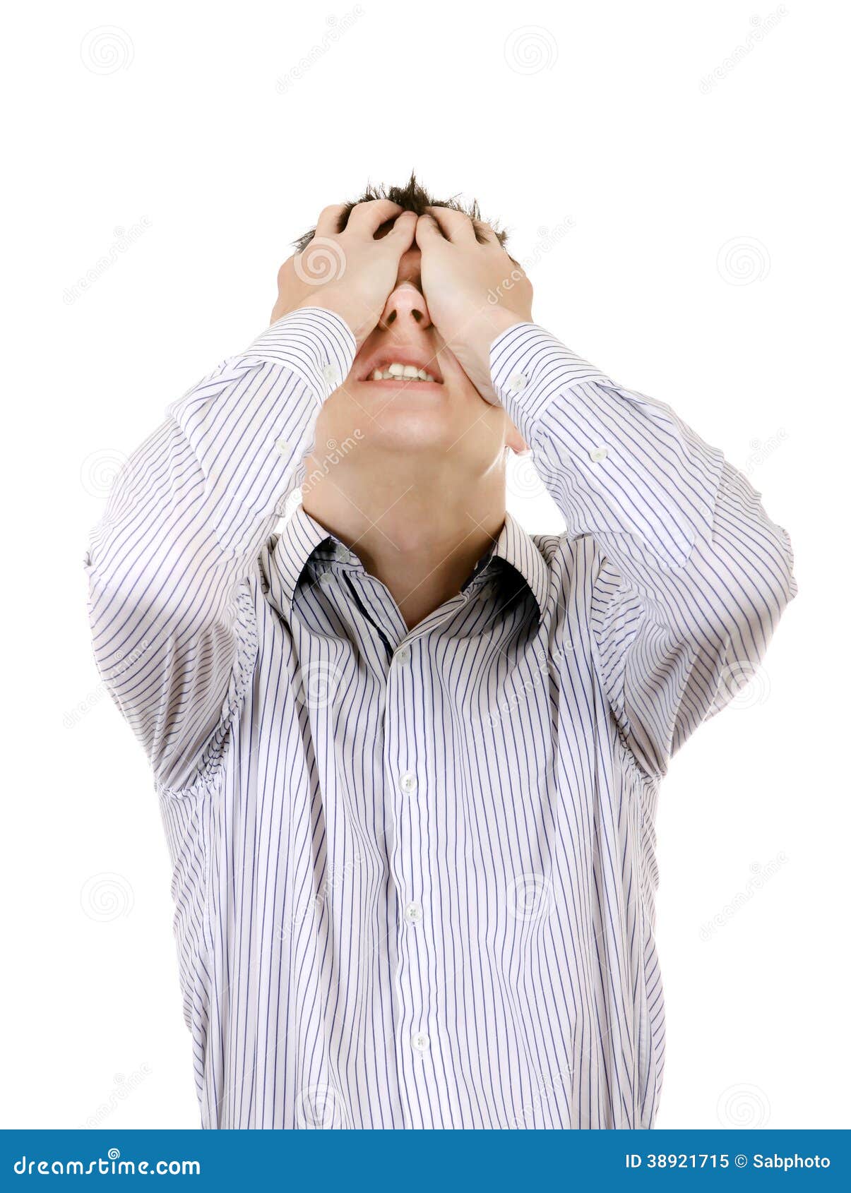 Sorrowful Young Man stock image. Image of sorrow, studio - 38921715