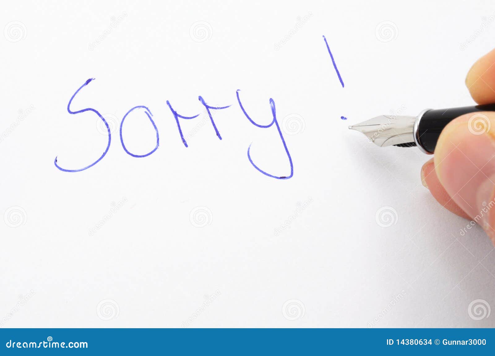Sorry stock photo. Image of obsolet, note, word, apology - 14380634