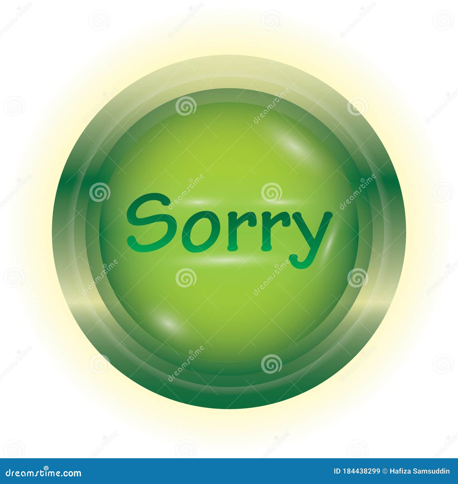 Sorry Button. Vector Illustration Decorative Background Design Stock ...