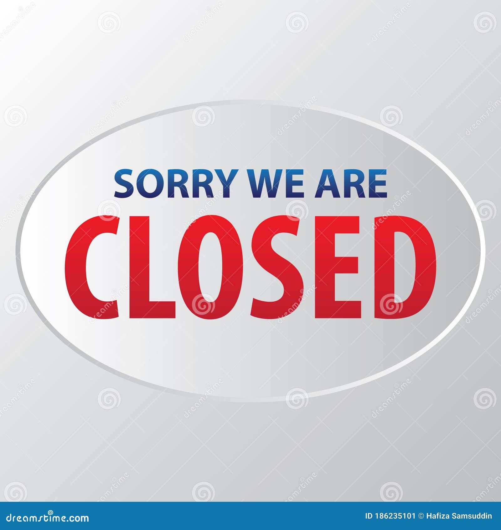 Sorry we are Closed Label. Vector Illustration Decorative Design Stock ...