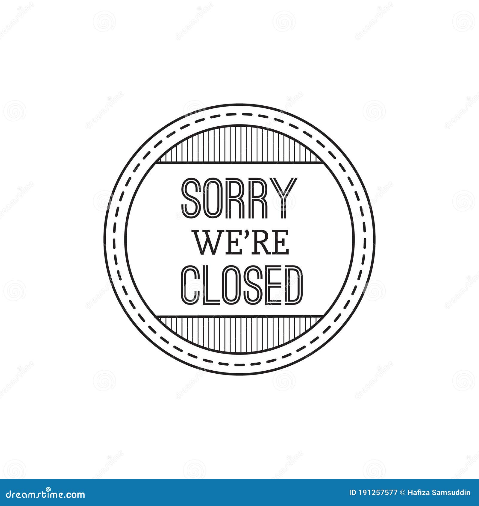 Sorry we are Closed Label. Vector Illustration Decorative Design Stock ...