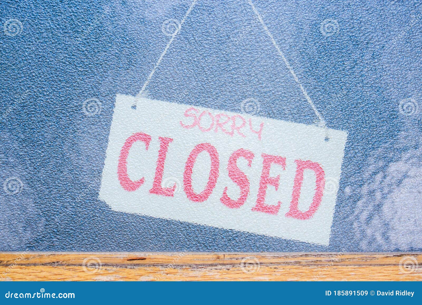 Sorry we are Closed Sign in Shop Window Stock Image - Image of store ...