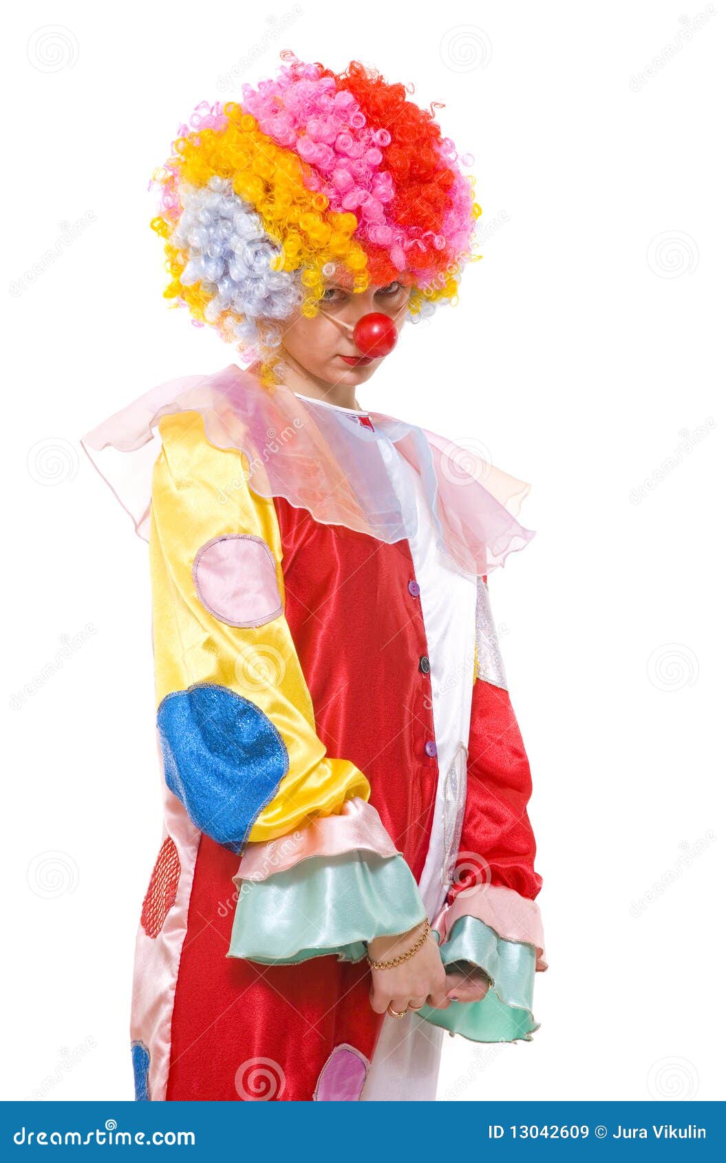 Sorry clown stock image. Image of woman, confused, costume - 13042609