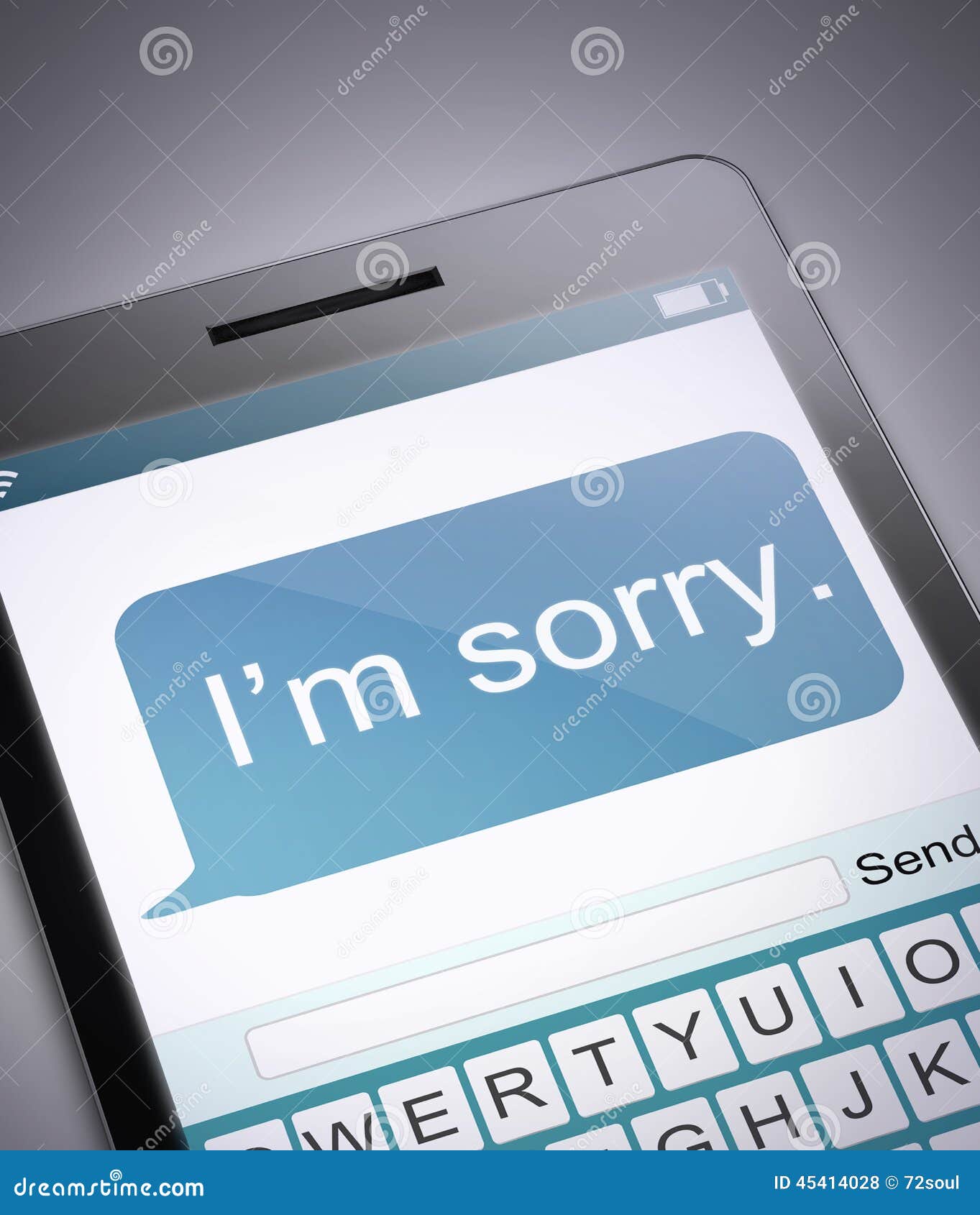 Sorry concept. stock illustration. Illustration of unhappy - 45414028