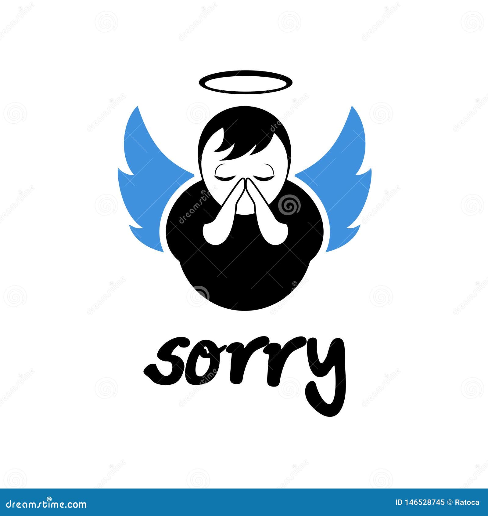 Sorry flat icon stock vector. Illustration of symbol - 146528745