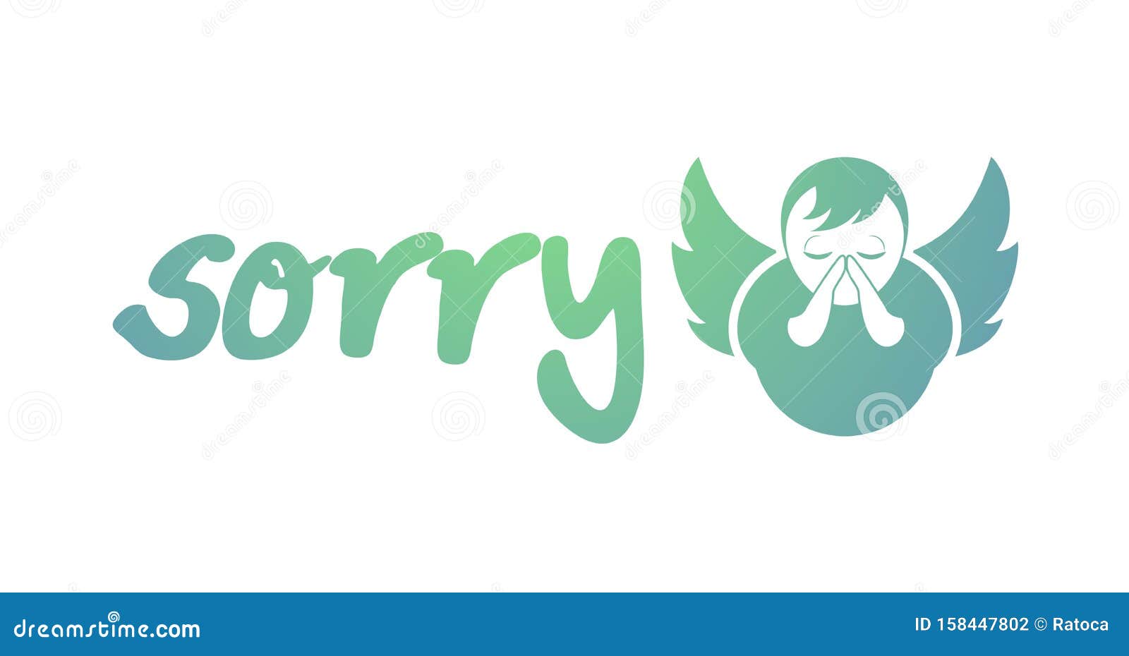 Sorry flat icon stock vector. Illustration of creative - 158447802