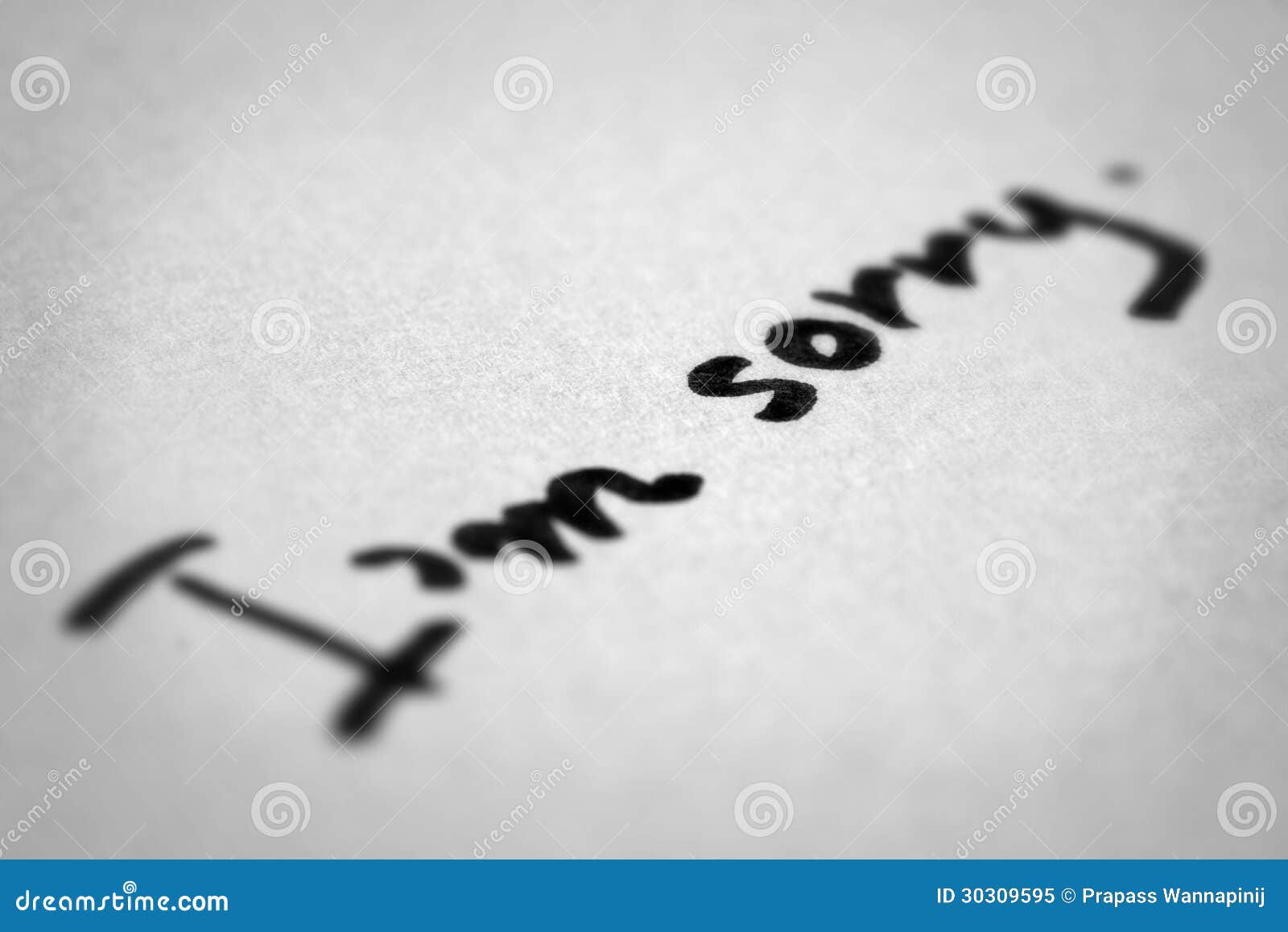 Sorry handwriting stock image. Image of sign, black, memo - 30309595