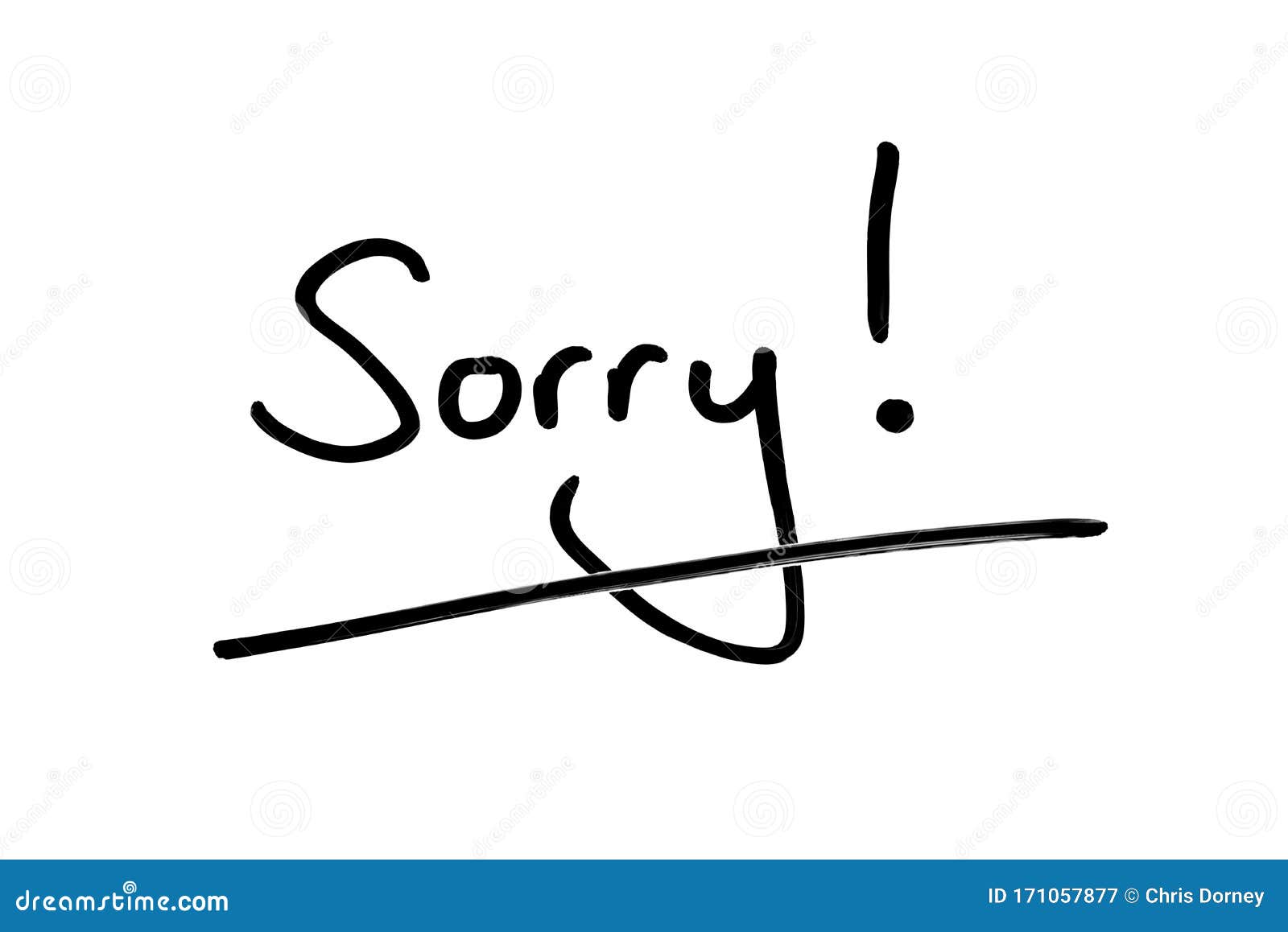 Sorry stock illustration. Illustration of memo, note - 171057877
