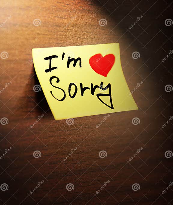 Sorry handwritten stock image. Image of apologize, love - 33606853