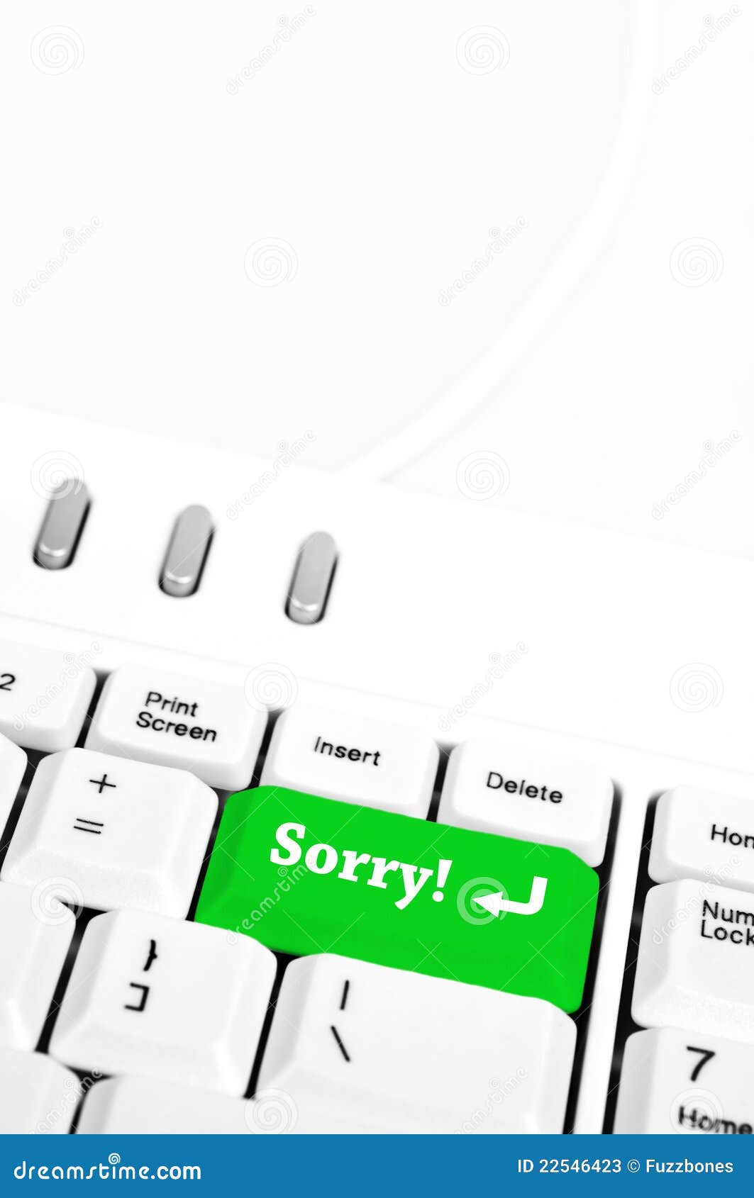 Sorry! key stock image. Image of button, text, regret - 22546423