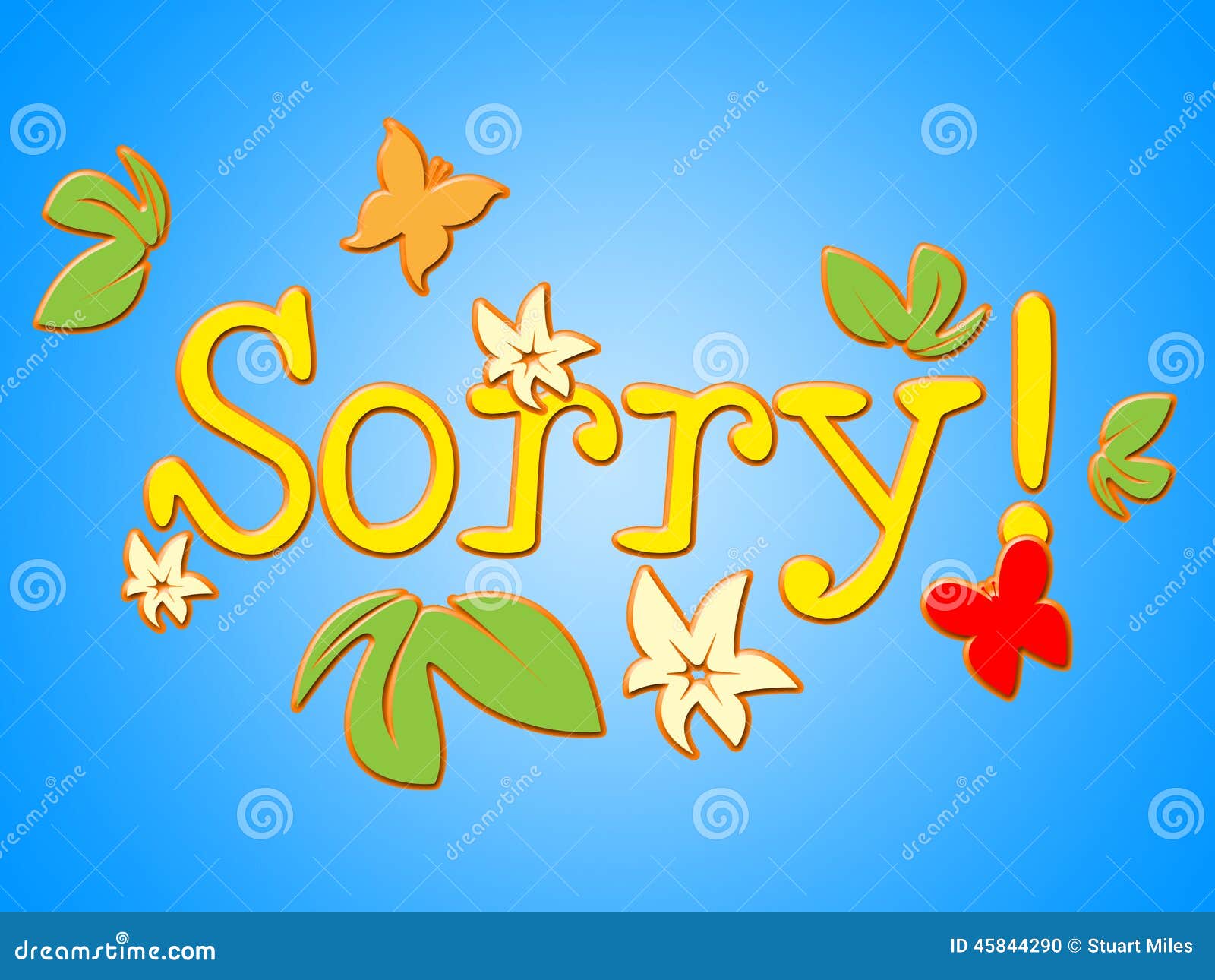 Sorry Message Means Correspondence Communicate and Correspond Stock ...