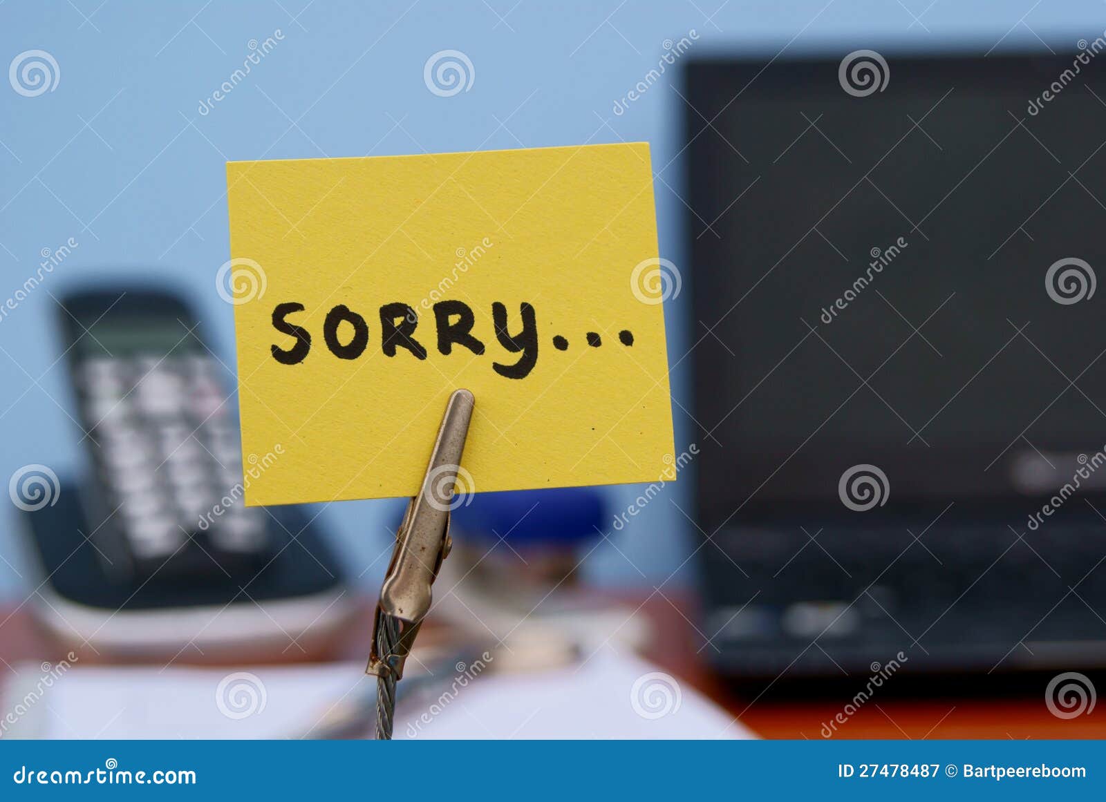 Sorry note stock image. Image of corporate, communicate - 27478487