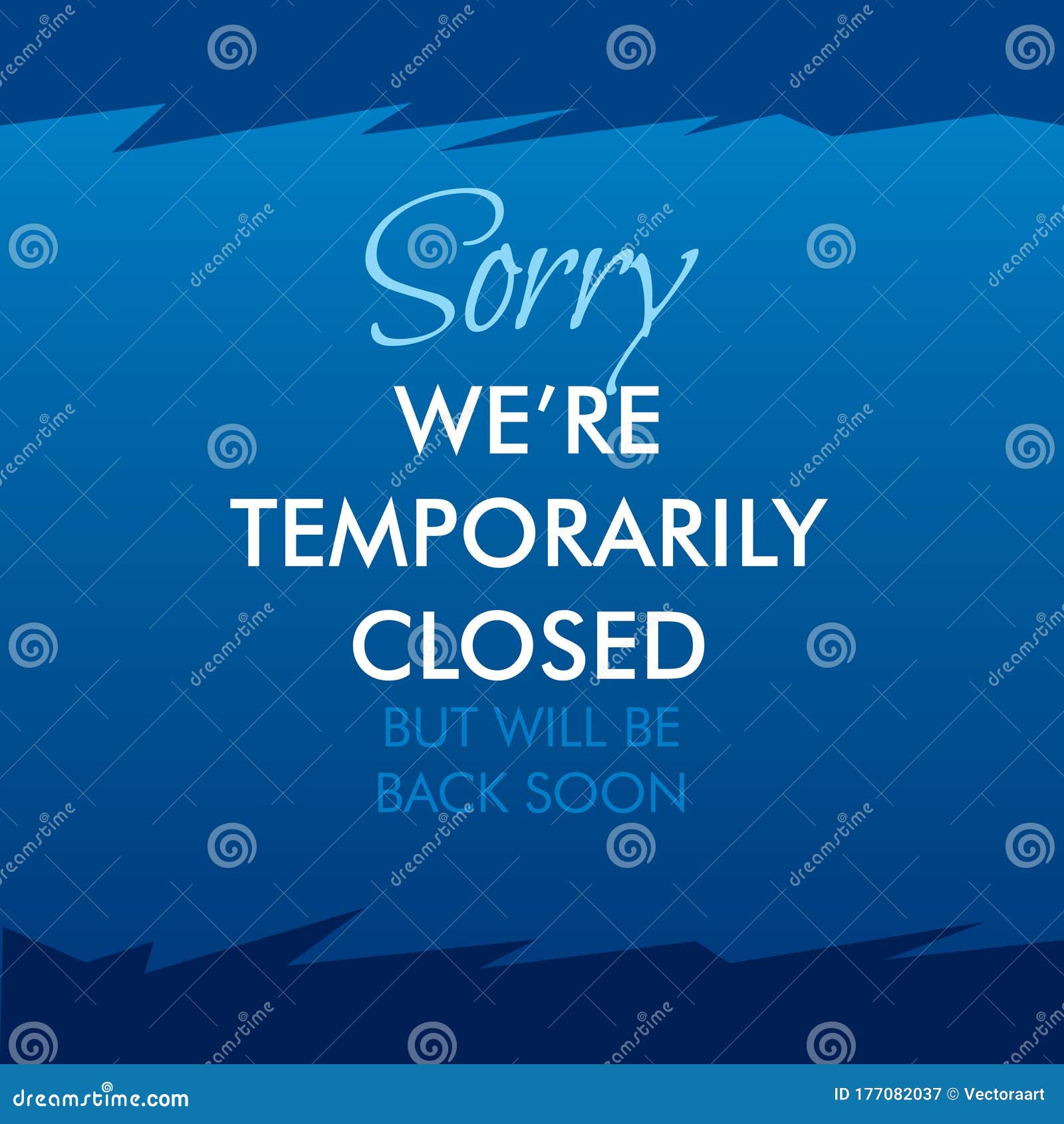Temporarily Closed Neon Sign On Brick Wall Background. Vector ...