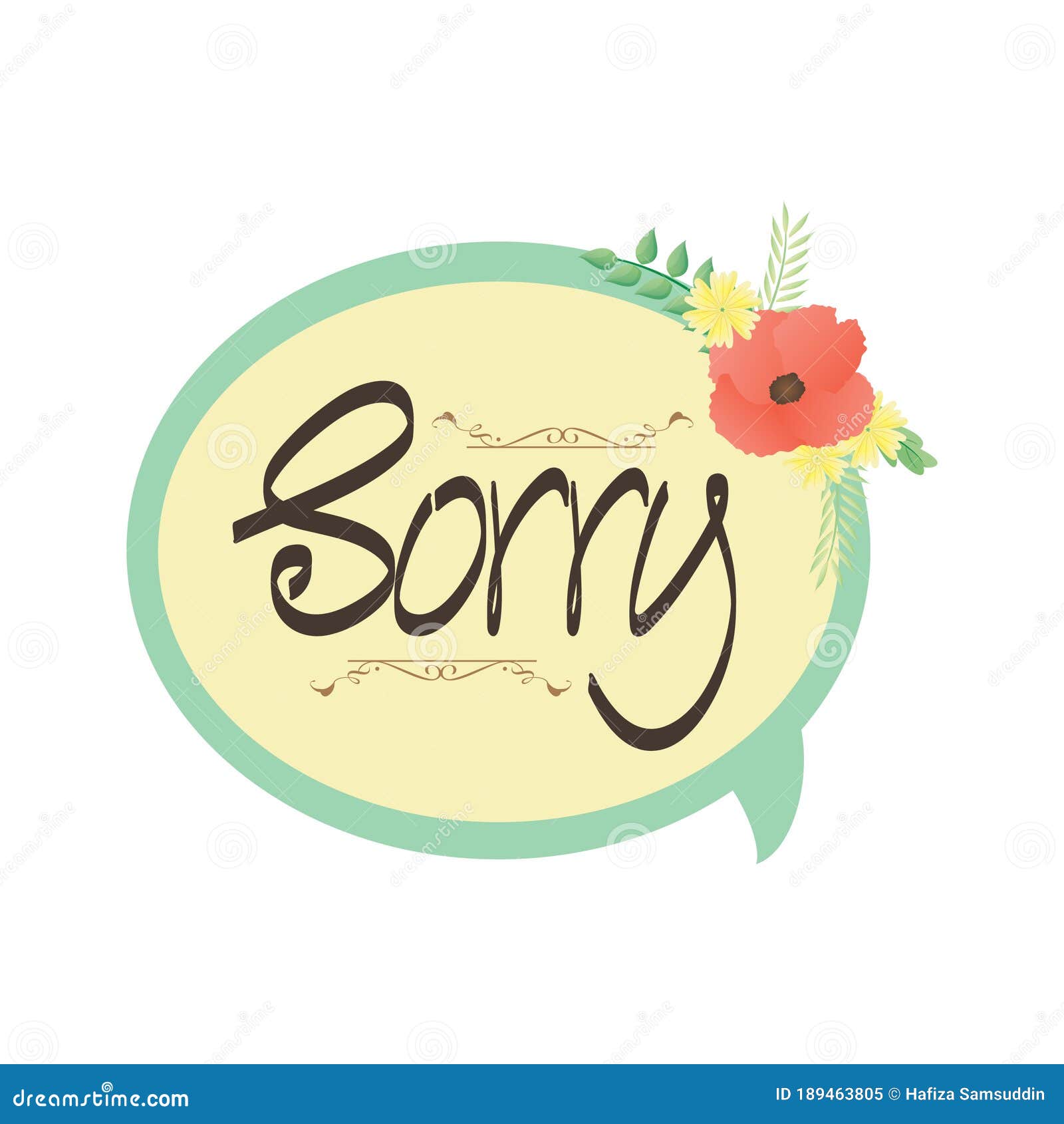 Sorry Speech Bubble. Vector Illustration Decorative Design Stock Vector ...