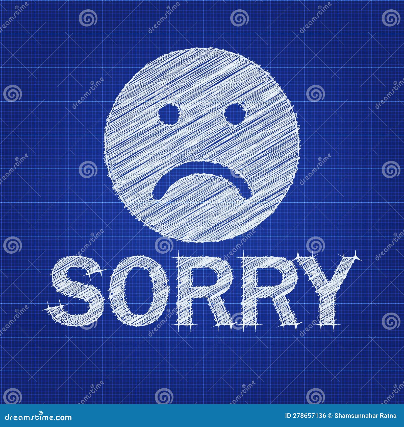 Sorry Text with Sorry Emotion Stock Illustration - Illustration of late ...