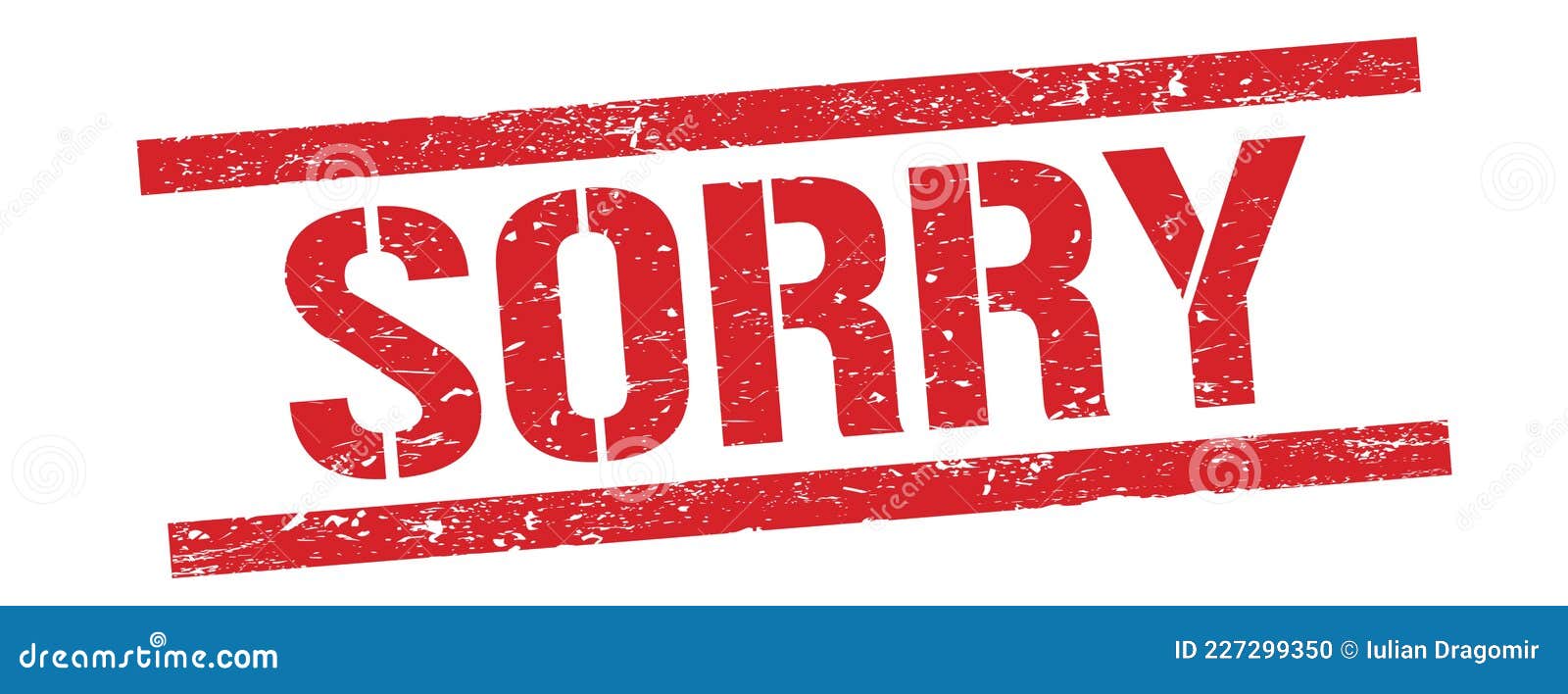 SORRY Text on Red Vintage Lines Stamp Stock Illustration - Illustration ...