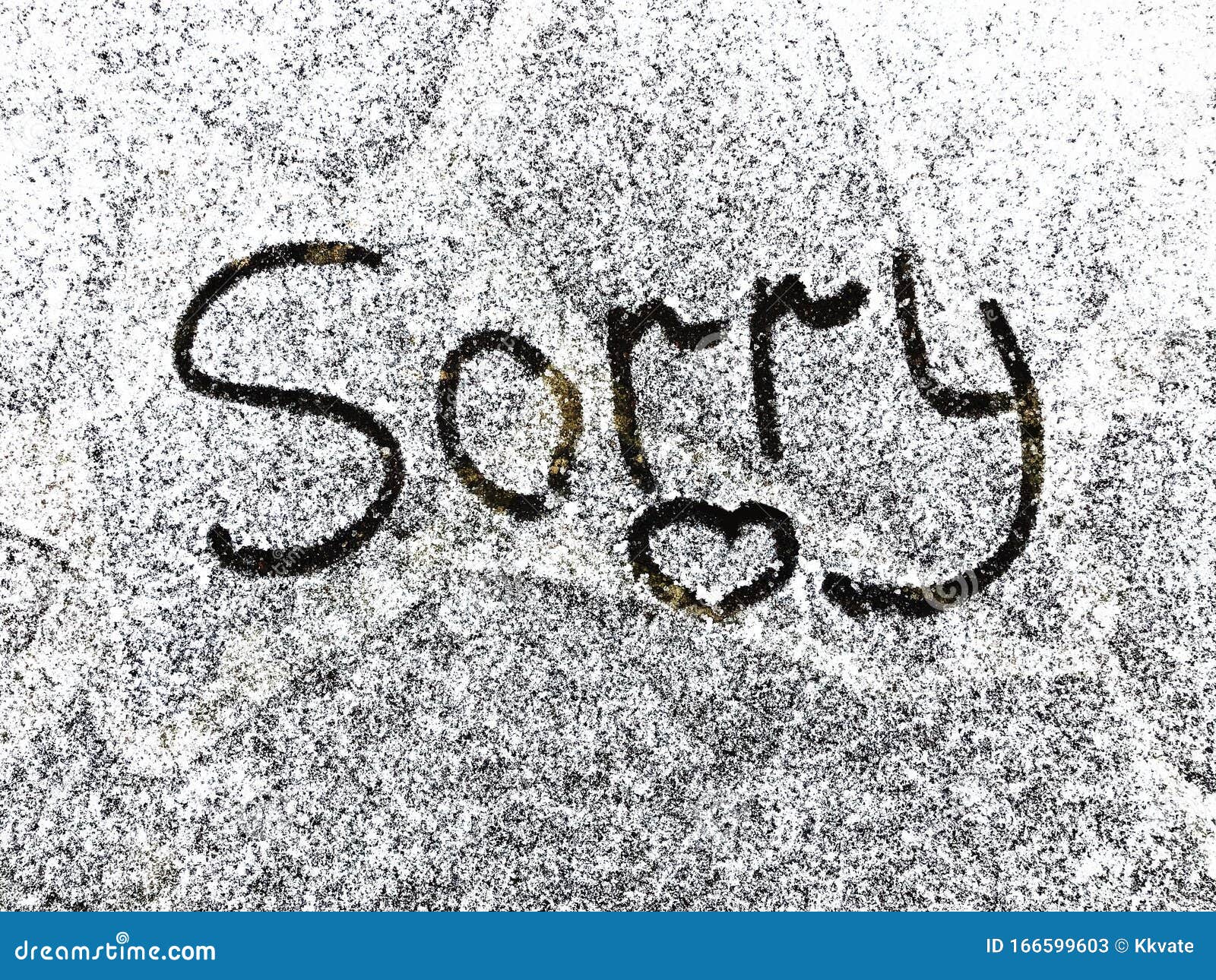 Sorry Text Written on Snowy Surface. Sorry Note Stock Image - Image of ...