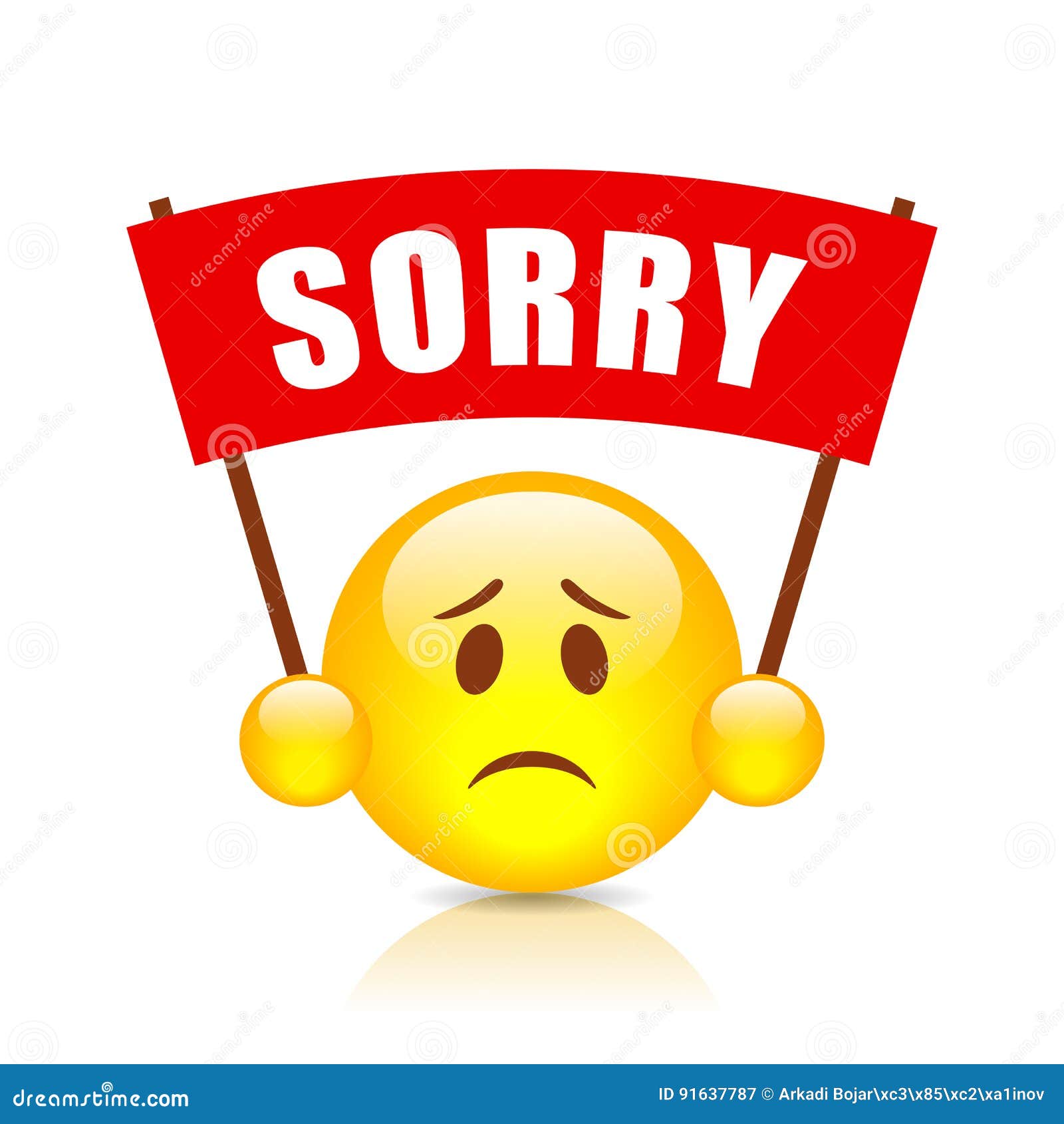 Sorry vector sign stock vector. Illustration of comics - 91637787