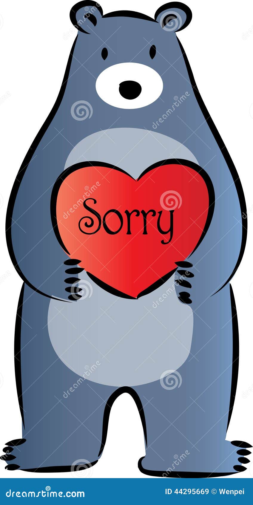 Sorry stock illustration. Illustration of vector, drawing - 44295669