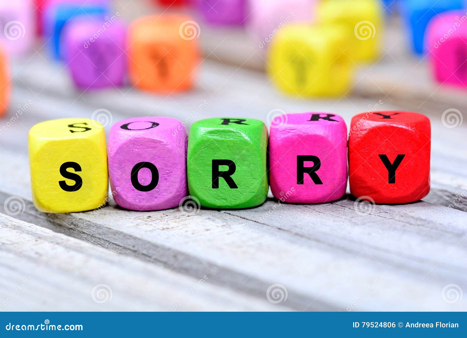 Sorry word on table stock photo. Image of closeup, excuse - 79524806