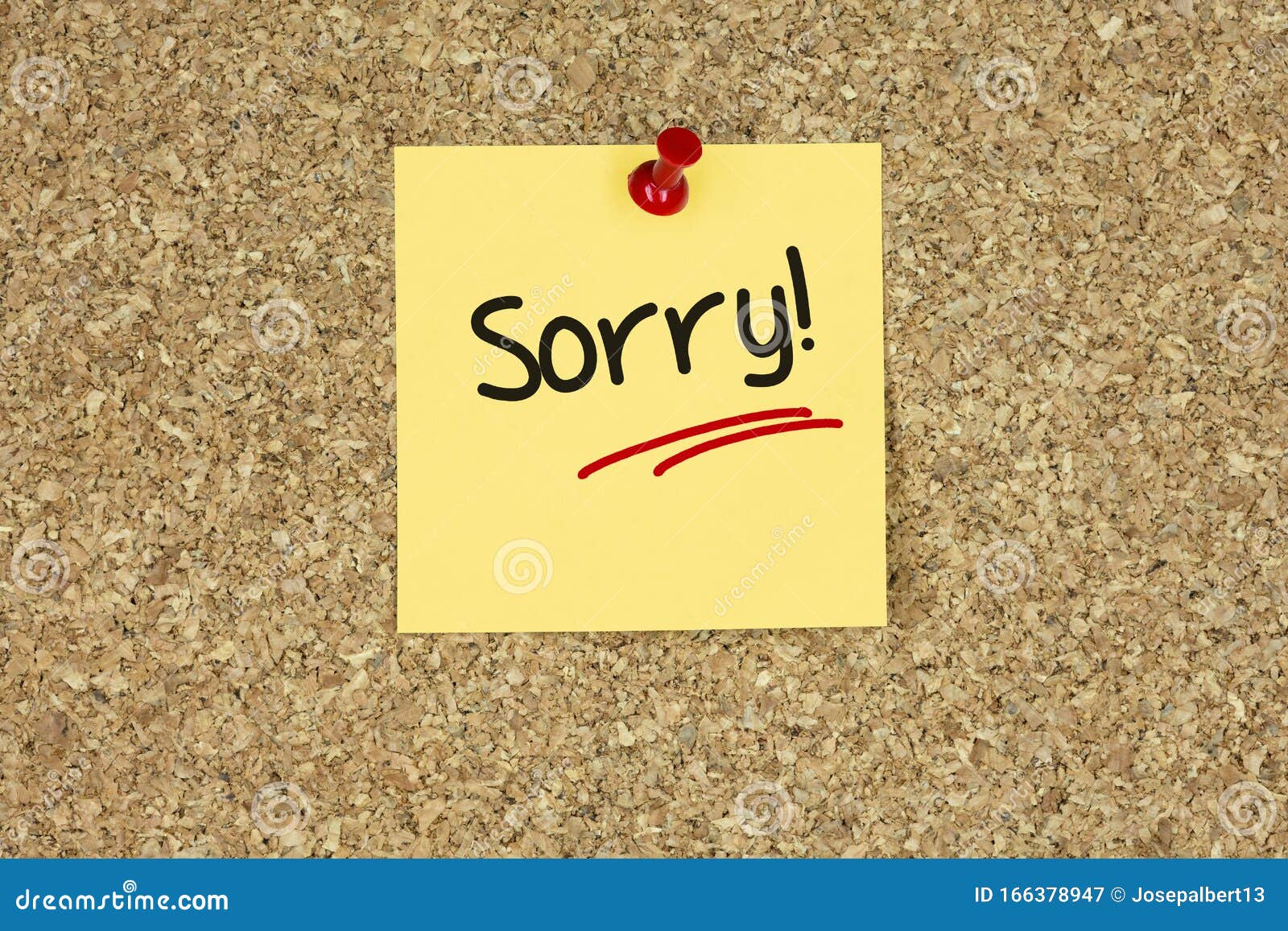 Sorry on Yellow Sticky Note Stock Image - Image of border, forgive ...