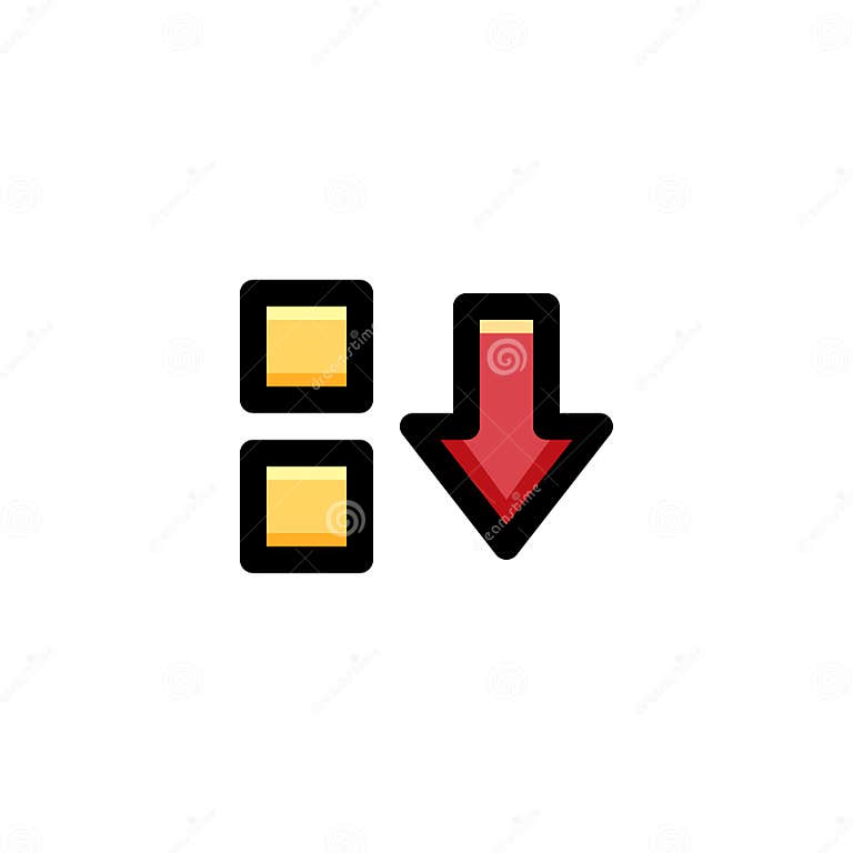 Sort Ascending Icon stock vector. Illustration of item - 266549052