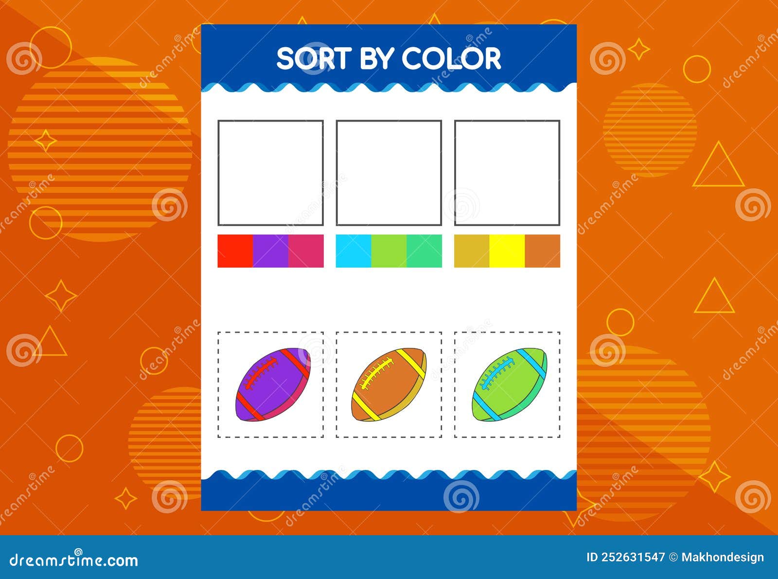 Sort by Color Worksheet for Kids. Good for School and Kindergarten ...