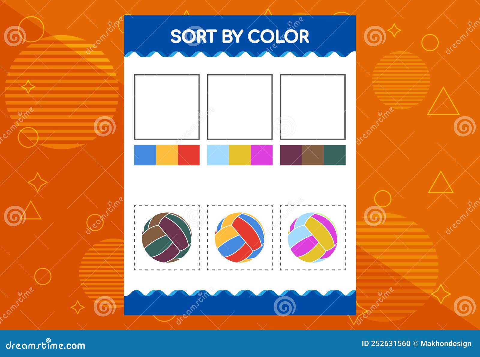 Sort by Color Worksheet for Kids. Good for School and Kindergarten ...