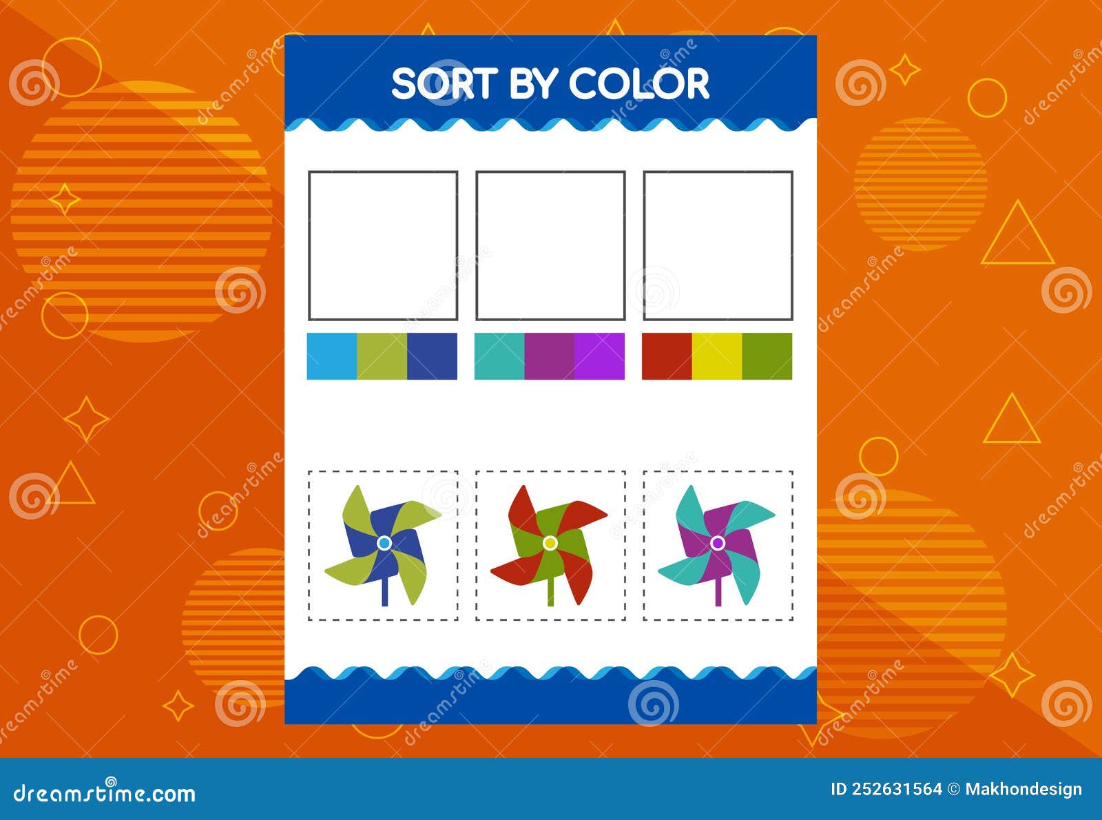 Sort by Color Worksheet for Kids. Good for School and Kindergarten ...