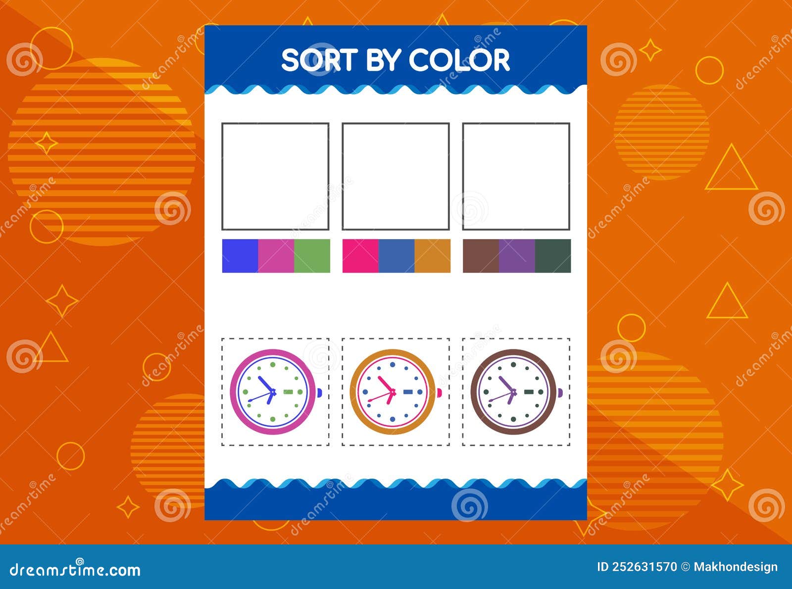 Sort by Color Worksheet for Kids. Good for School and Kindergarten ...