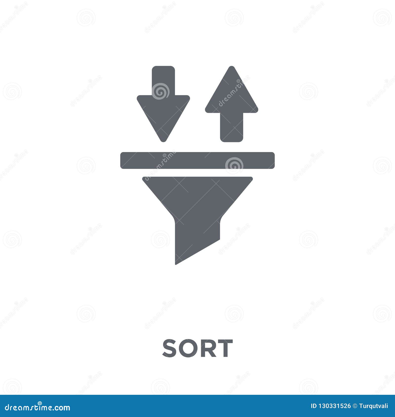 Sort icon from collection. stock vector. Illustration of sorting ...