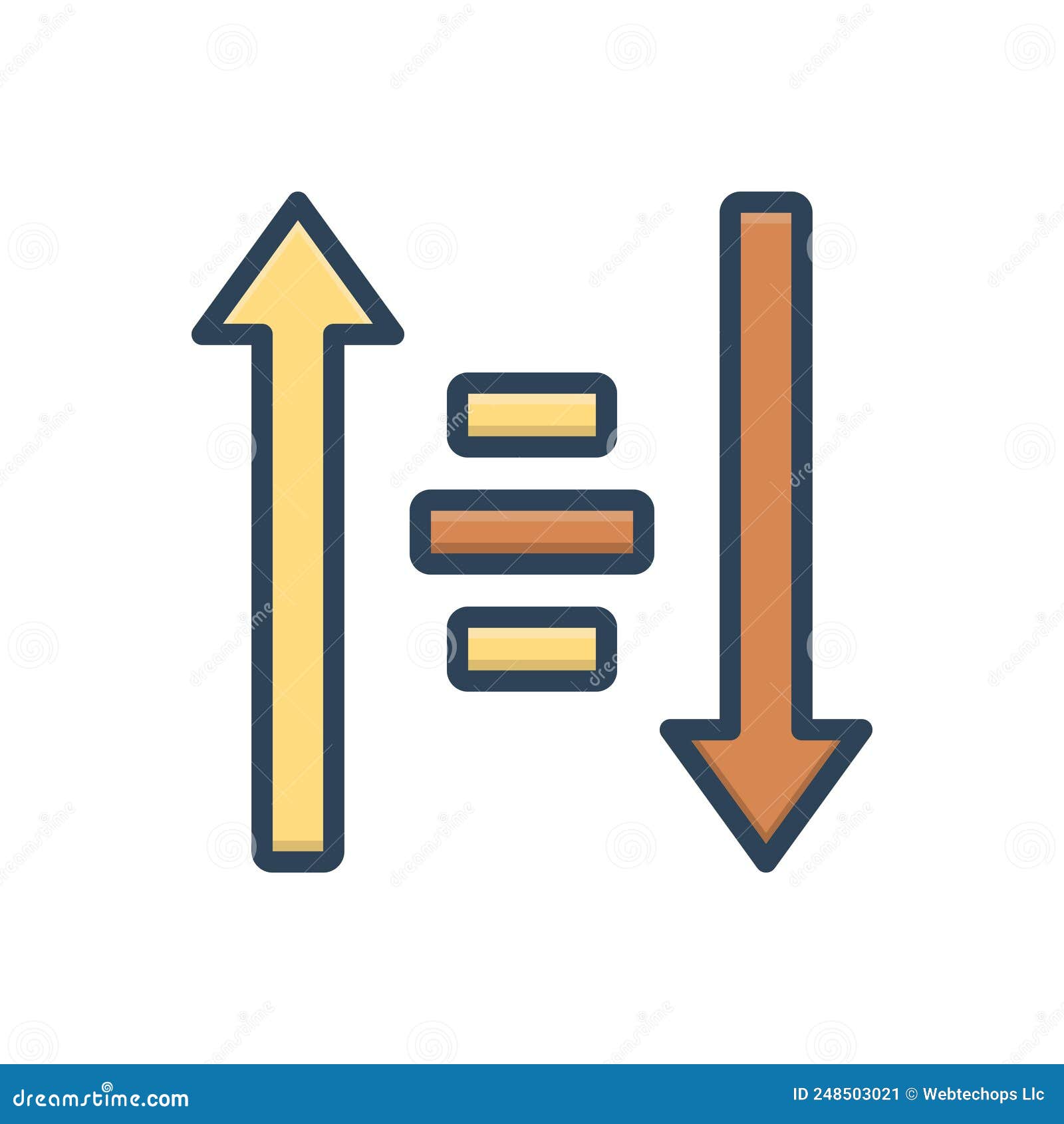 Color Illustration Icon for Sort, Filter and Arrow Stock Illustration ...