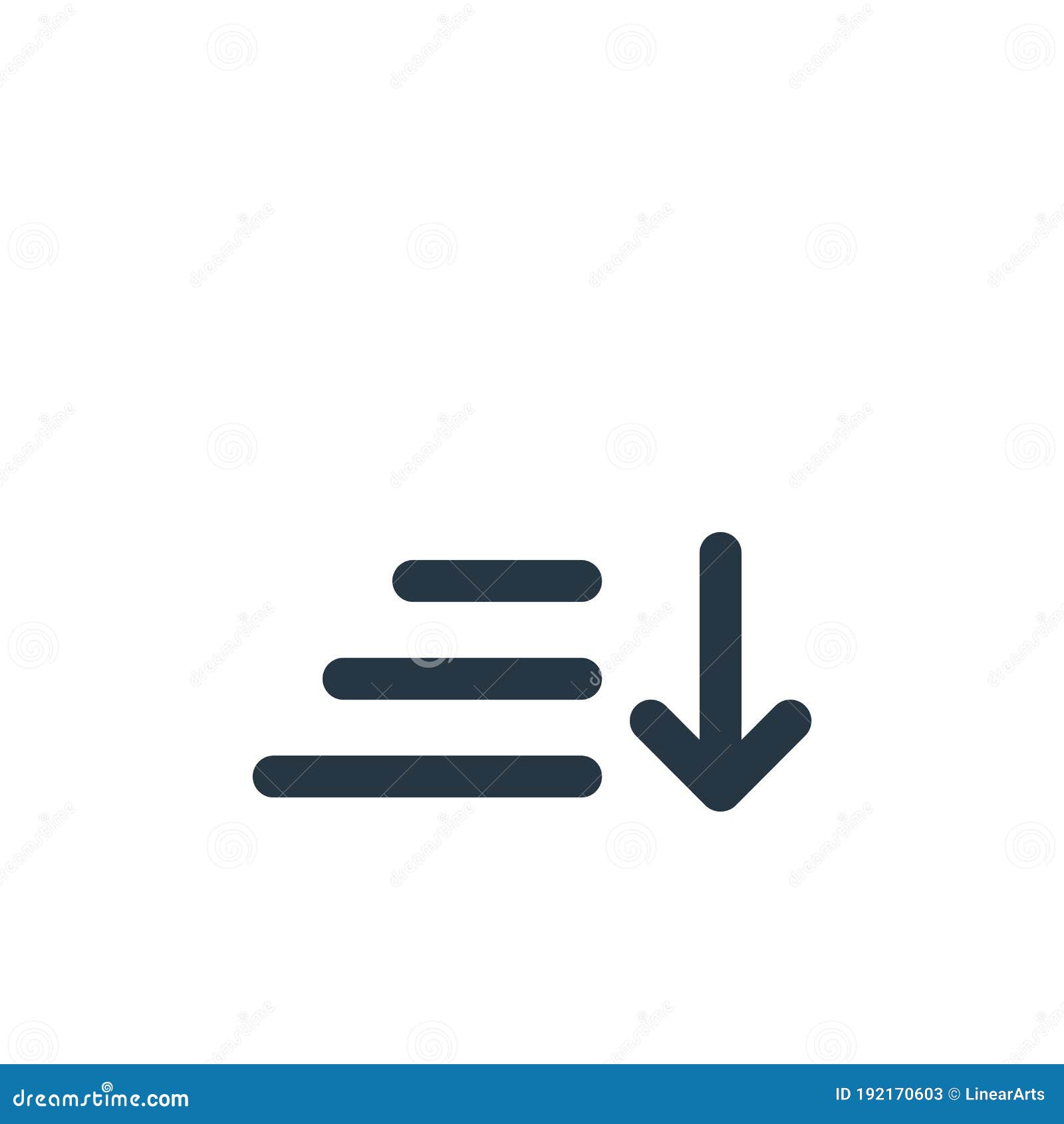 Sort Icon Vector from Ecommerce and Shopping Concept. Thin Line ...